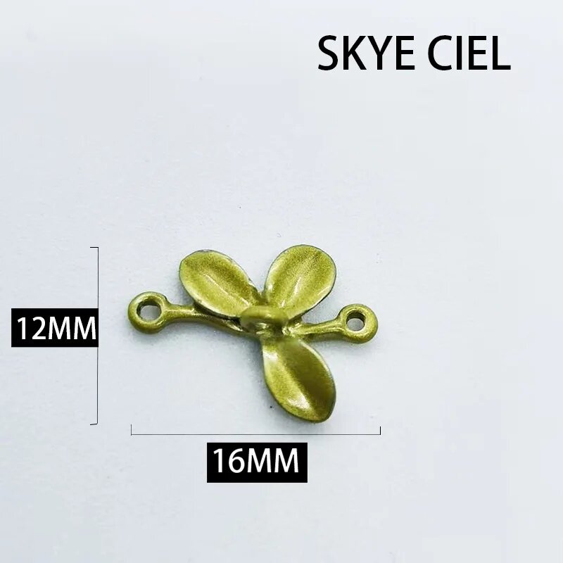 Зеленые эмалевые листья для бижутерии SKYE CIEL, Цвет: No.5