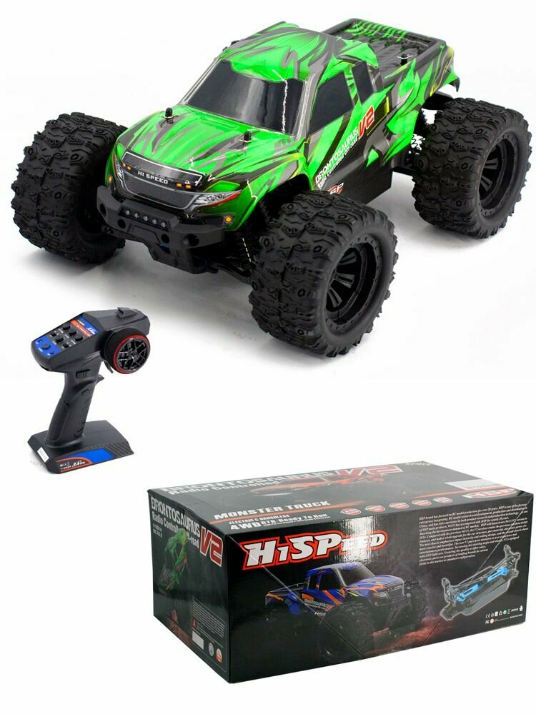 Радиоуправляемая машина джип HSP Monster Truck 1:10 4WD Brontosaurus Brushed - 94111V2-88088