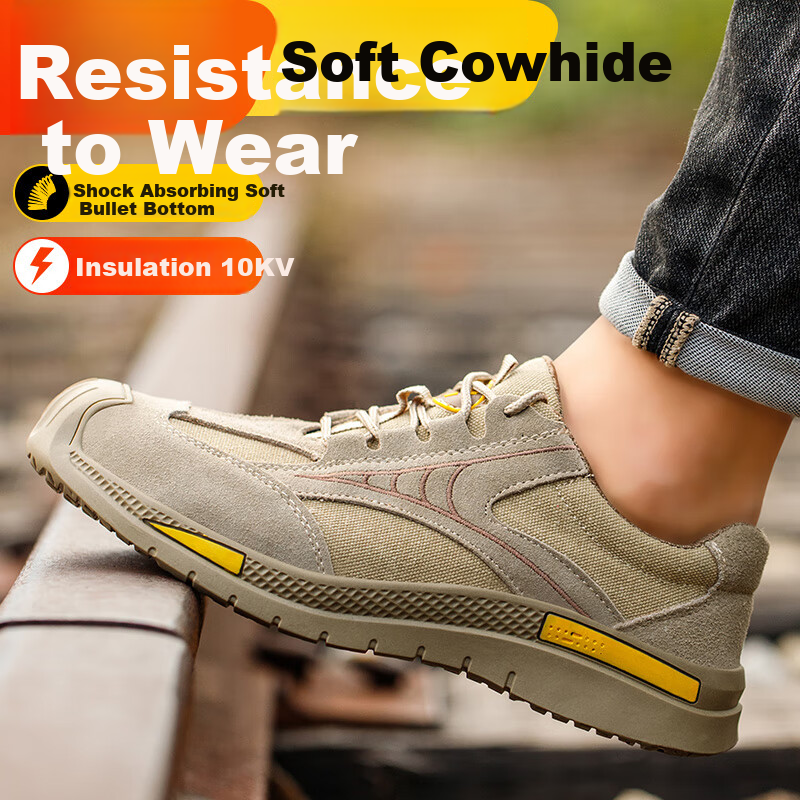 Housekeeper Labor Protection Shoes Men's Breathable Lightweight Wear-resistant Insulated 10KV Electrician Shoes Worksite Functional Shoes 1007 43
