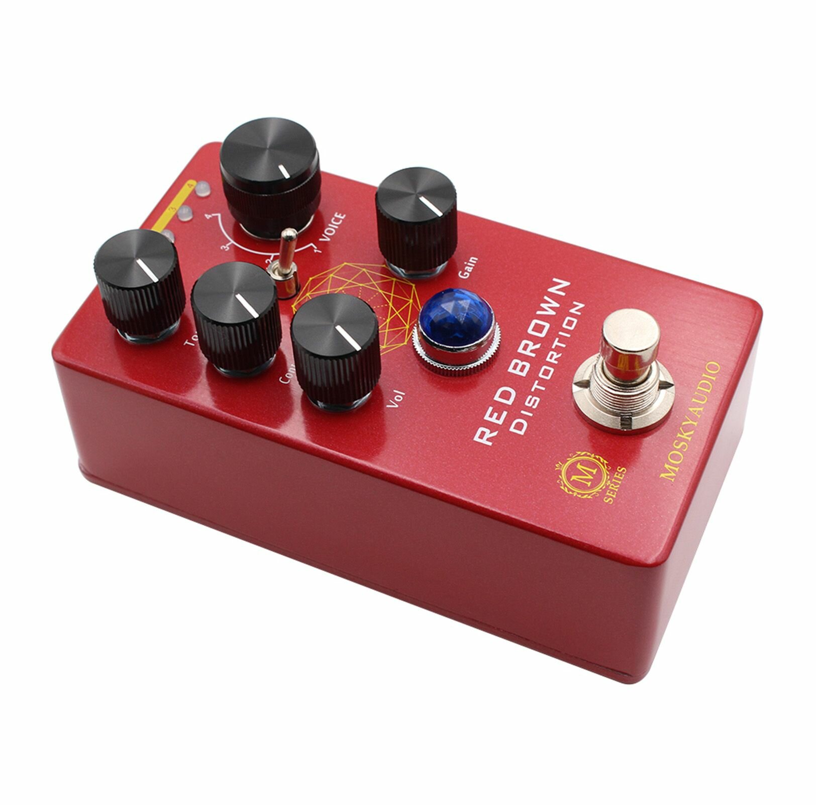 MOSKYAUDIO Гитара Distortion Педаль эффектов RED BROWN Distortion Гитара Бас