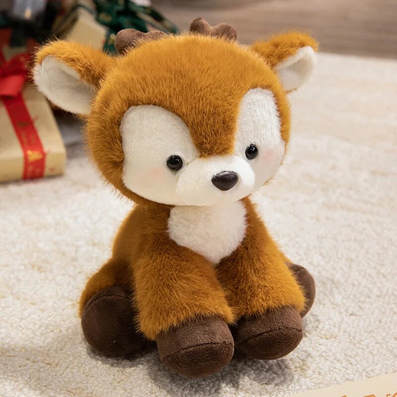 Мягкая игрушка олень коричневый, 16 см