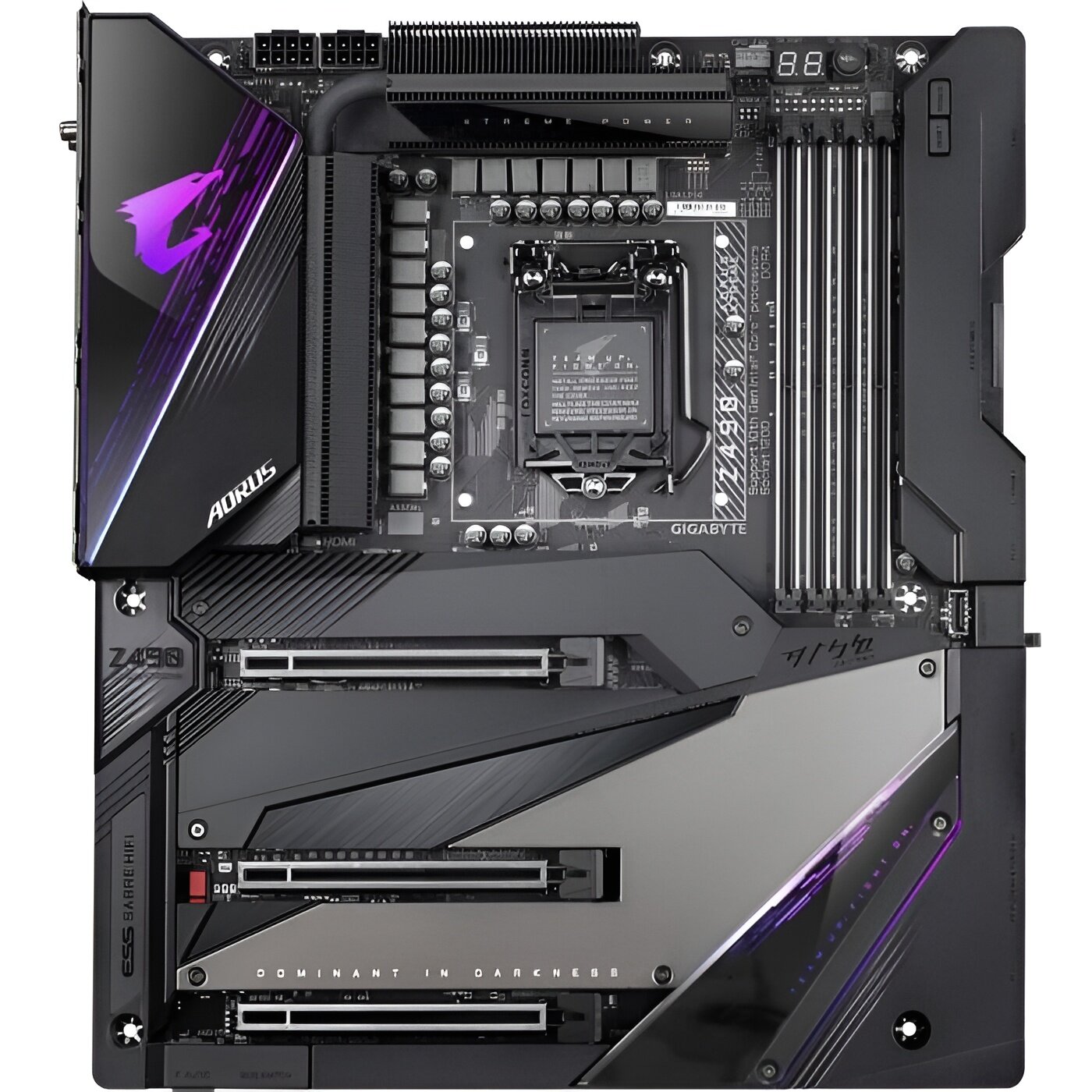 Материнская плата Gigabyte Z490 AORUS XTREME (LGA1200/Z490/4xDDR4/3xPCI-E/2xM.2/SB7.1/GLAN/Wi-Fi/BT/HDMI/2xType-C/EATX)