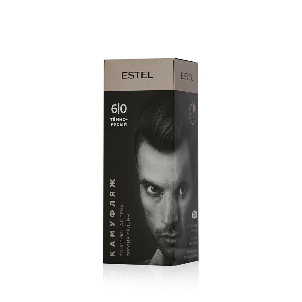 Краска-камуфляж ESTEL ALPHA для седины 6/0 (темно-русый) для мужчин
