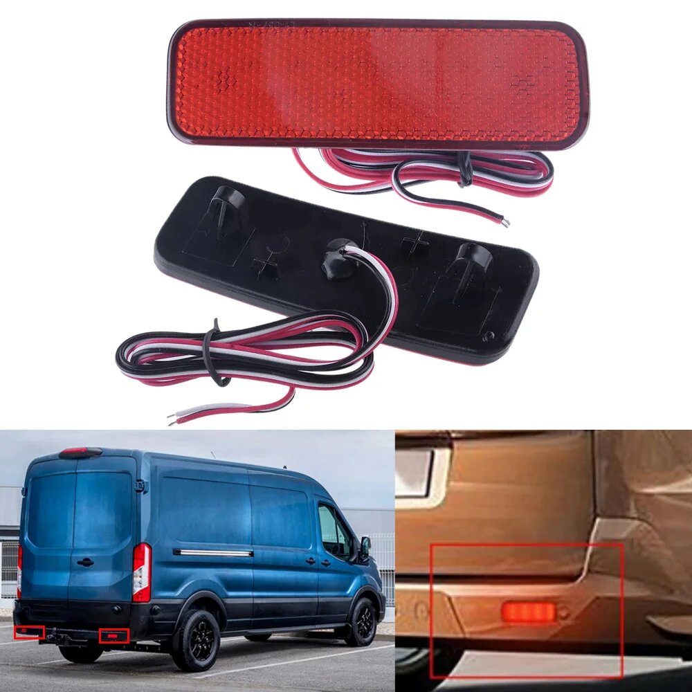 2шт светодиодный отражатель заднего бампера стоп-сигнал 1778456 BK21515C0AA Подходит для Ford Transit Connect Tourneo 2013-2020 гг.