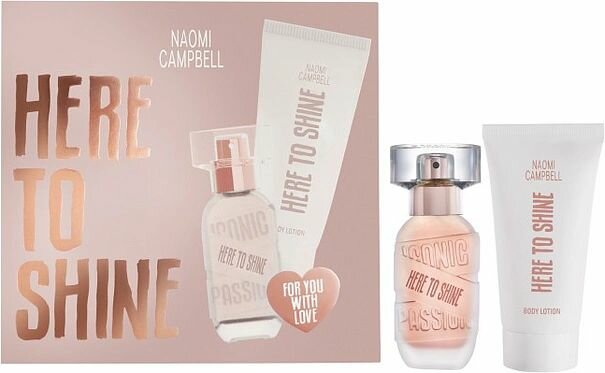 Naomi campbell here to shine набор женский (15ml туалетная вода+50ml лосьон д/тела)