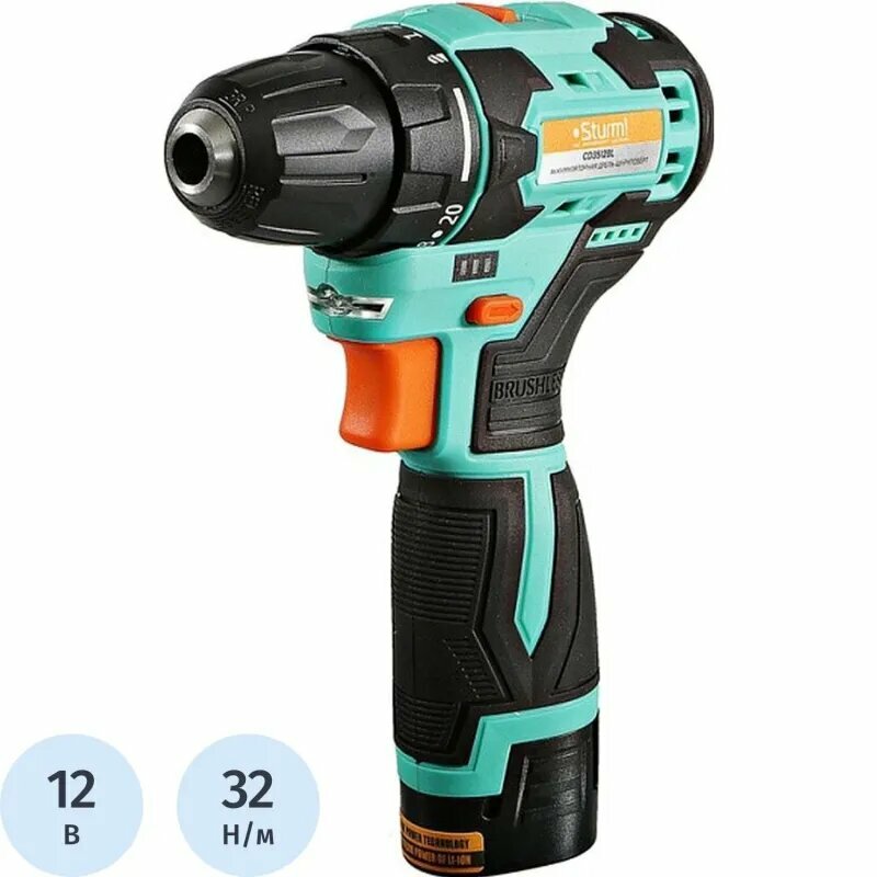 Шуруповерт аккумуляторный Sturm! CD3512BL, 1930365