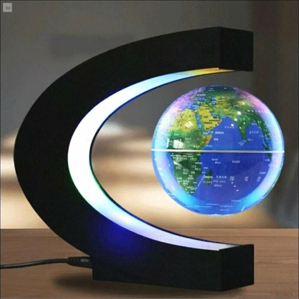 Левитирующий глобус светильник с LED подсветкой