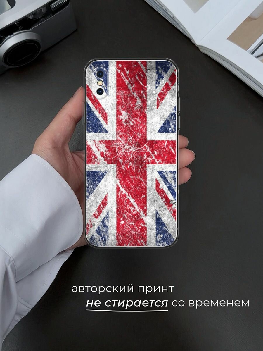 Чехол на Apple iPhone XS Max / Айфон XS Max с принтом "Флаг британский" — фото 1