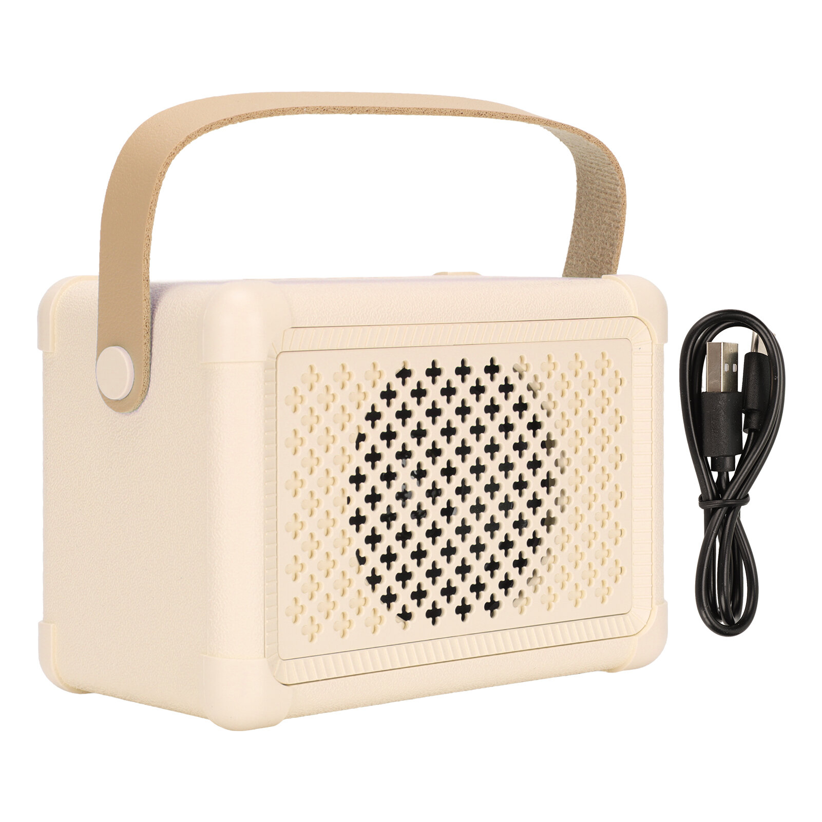 Беспроводная Bluetooth-колонка в стиле ретро. Винтажный Hi-Fi звук с глубокими басами, низким энергопотреблением, быстрой передачей данных. Многофункциональная портативная колонка желтого цвета.