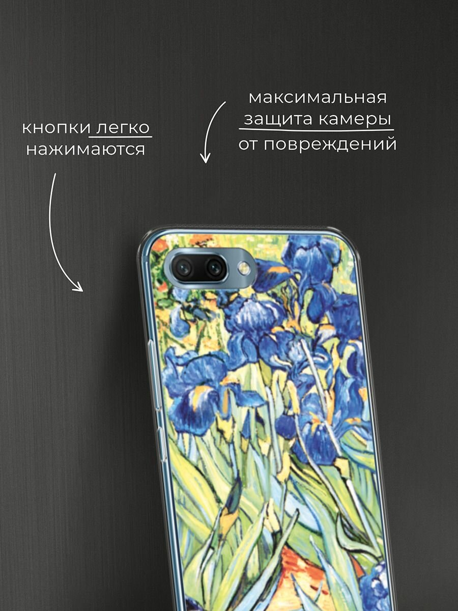 Силиконовый чехол на Honor 10 / Хонор 10 с принтом "Ирисы Ван Гог" — фото 1
