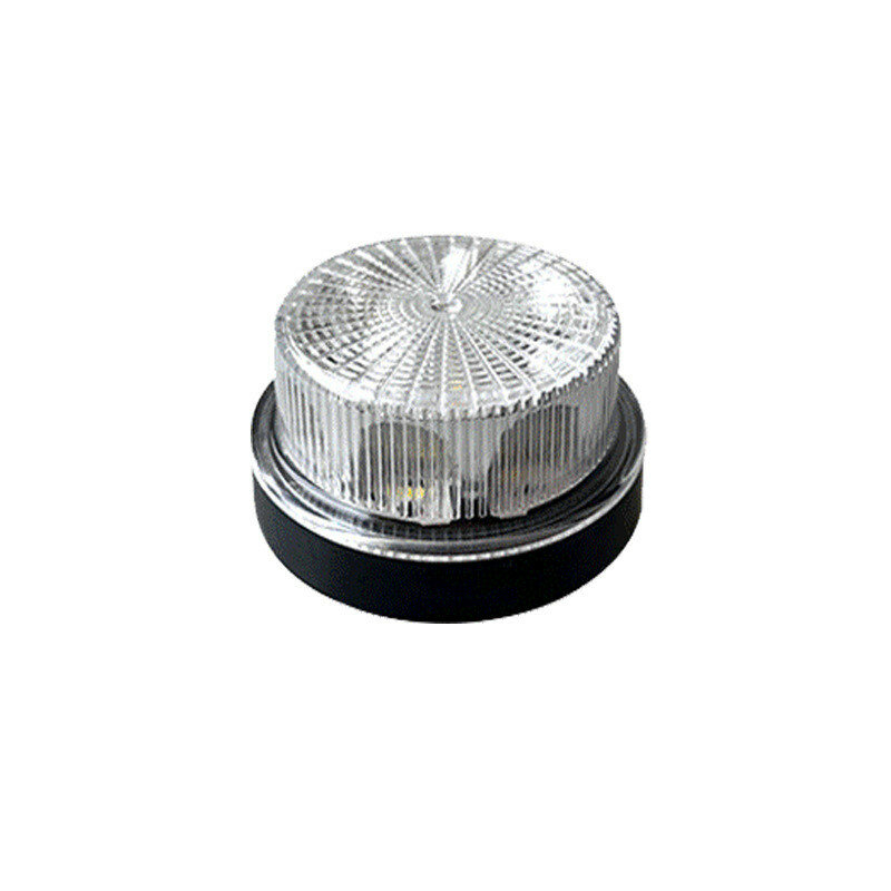 Led warning light with rotating flash and multiple color options for heavy vehicles, white