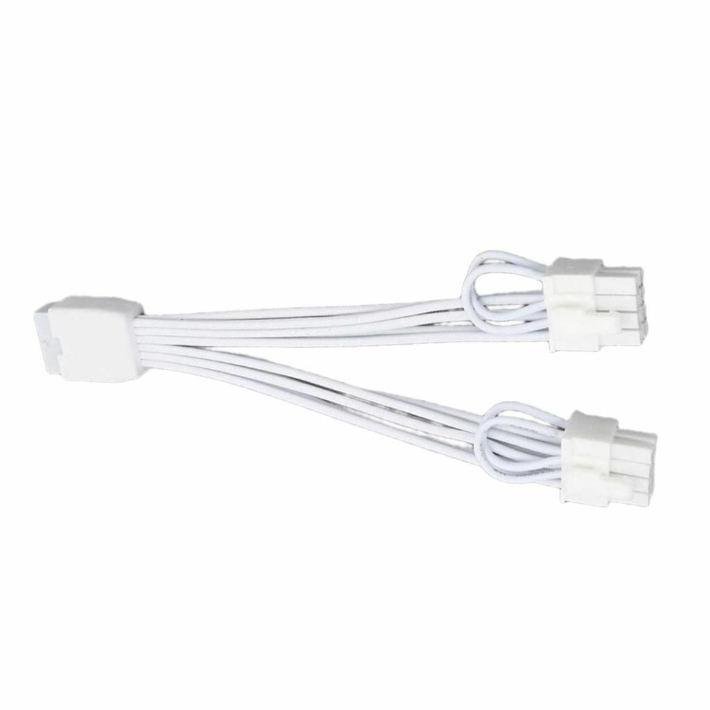 12VHPWR 16Pin Female к двойному 6+2Pin адаптеру кабеля PCIe 5.0 для видеокарт, Белый