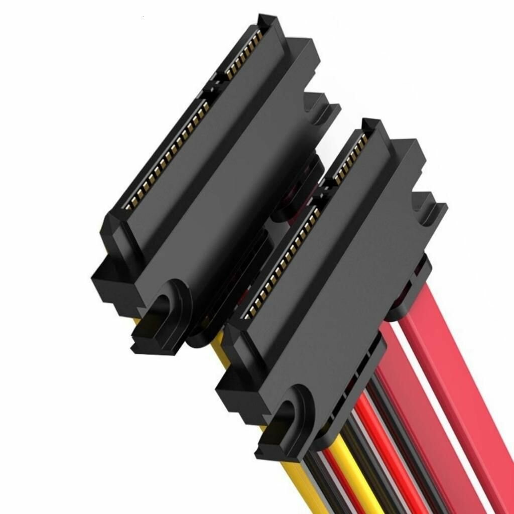 Кабель Satas 7+15Pin для HDD, SSD и оптических приводов, 0.3m