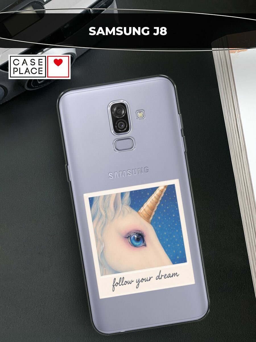 Чехол на Samsung Galaxy J8 / Самсунг Галакси Джей 8 с принтом "Глаз единорога"