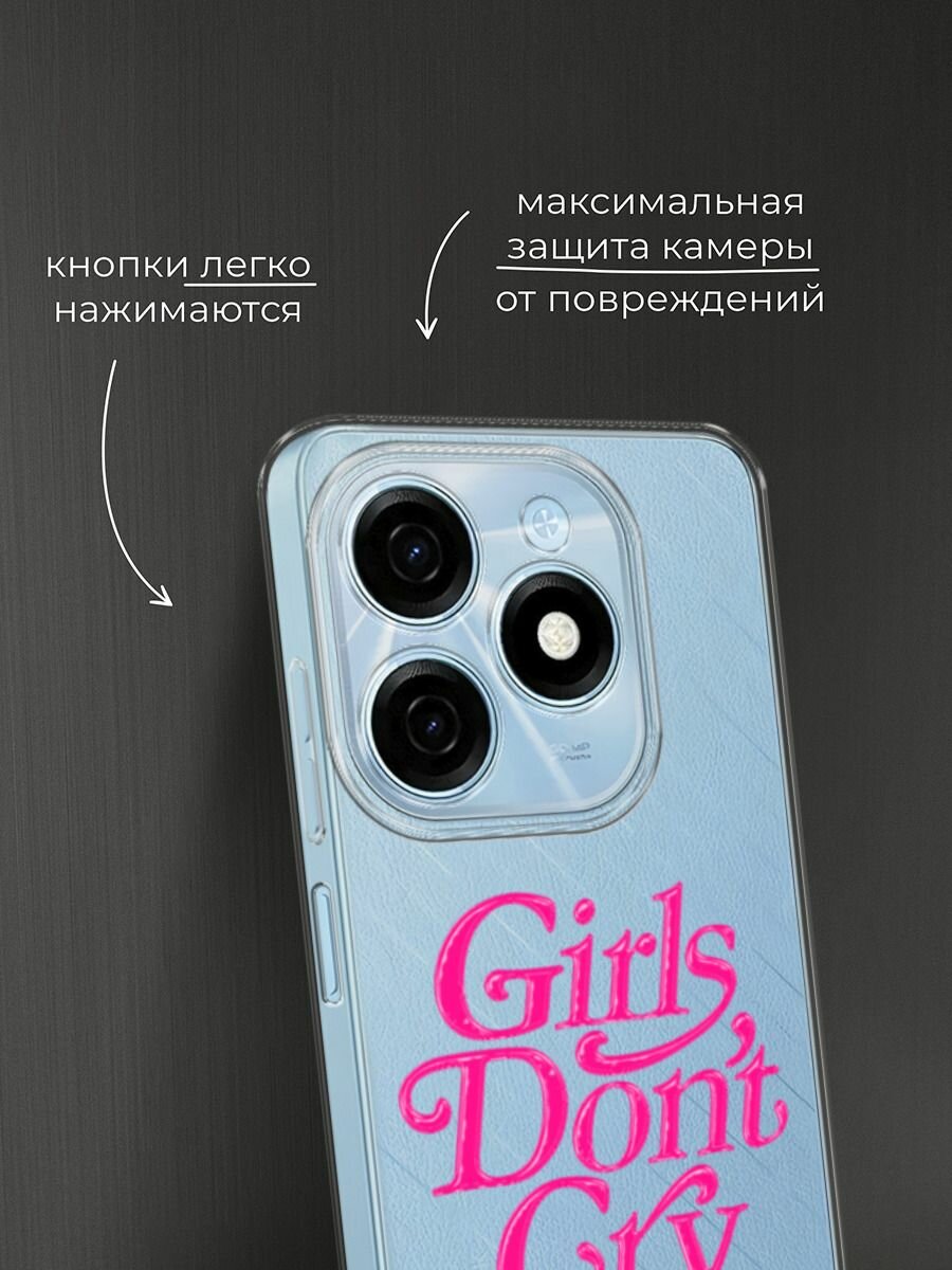 Чехол на Tecno Spark 20 / Текно Спарк 20 с принтом "Девочка не плачь" — фото 1