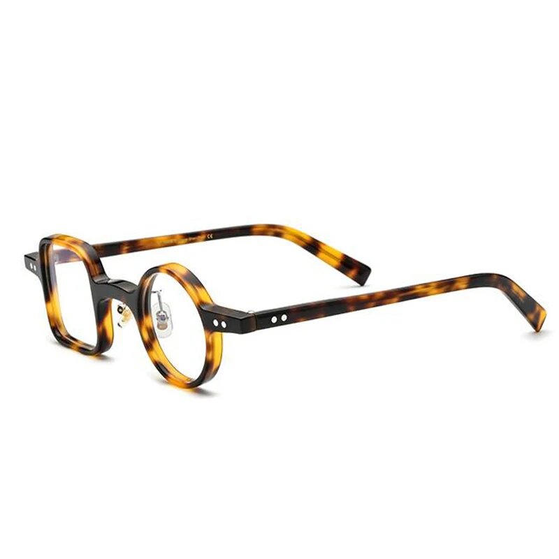 Мужские и женские винтажные очки из ацетата Leopard, 0 Diopter