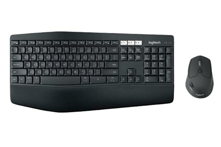 Комплект клавиатура и мышь Logitech черный, беспроводной