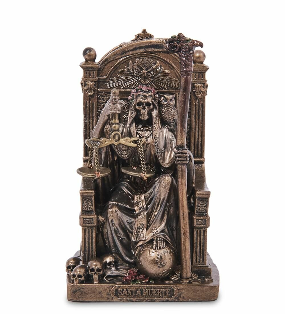 Статуэтка "Санта Муэрте на троне с косой и весами"