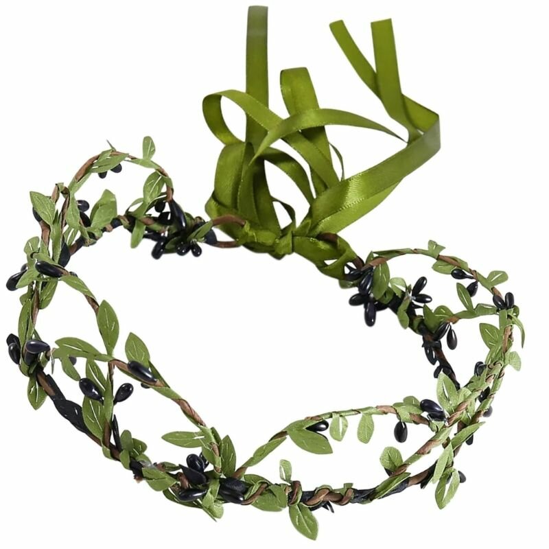 Новый головной убор с имитацией листьев в виде короны для волос лесном стиле-зеленая плетеная корона