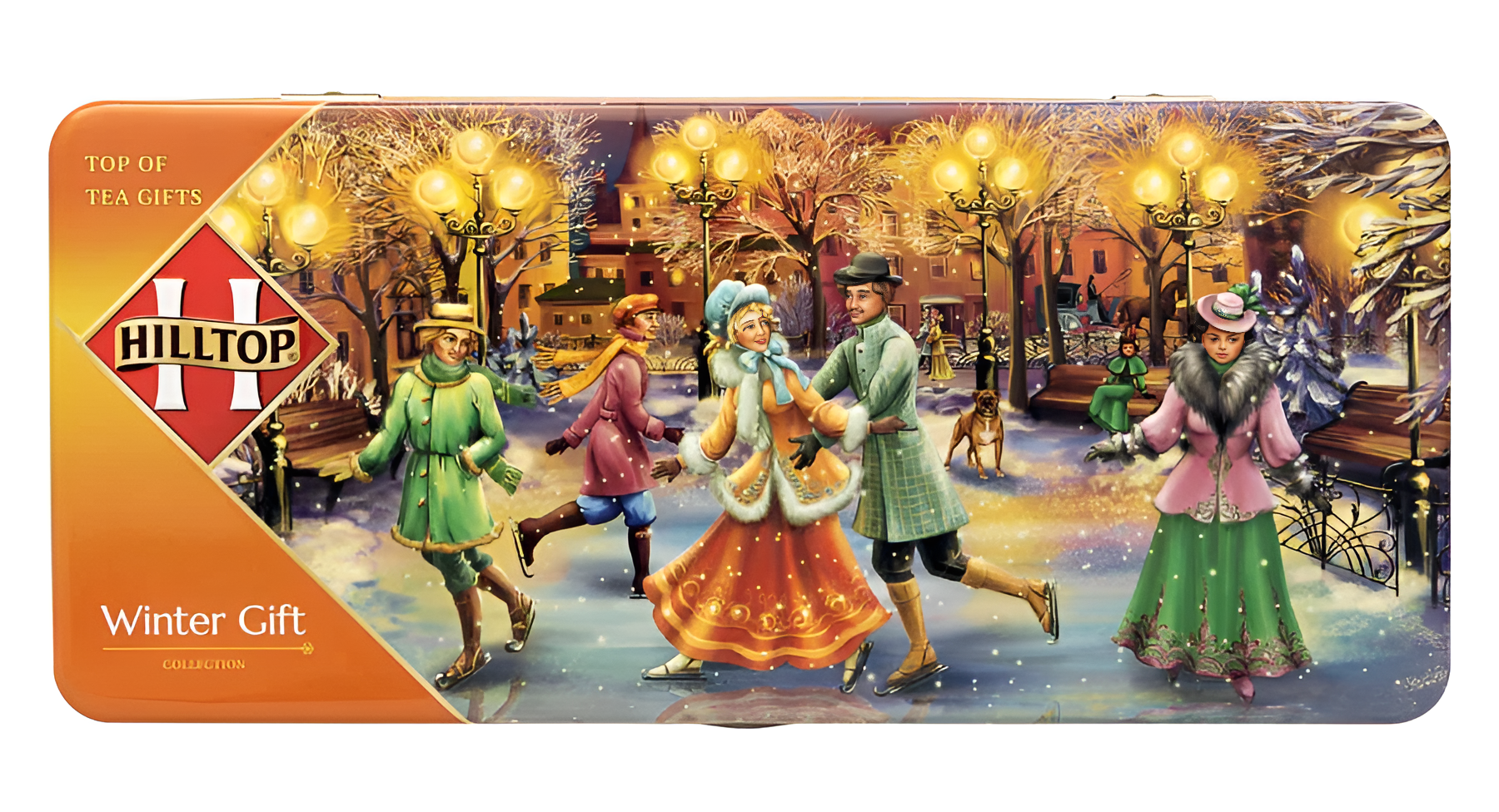 Hilltop чайный набор Шкатулка "Рождественские катания", 3 вида чая, 150гр