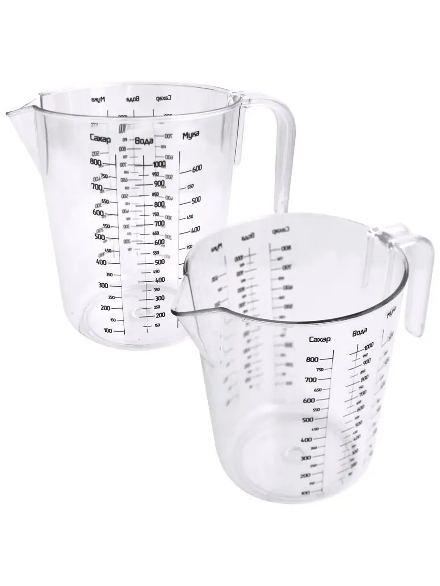 Удобная мерная кружка на 1 литр
