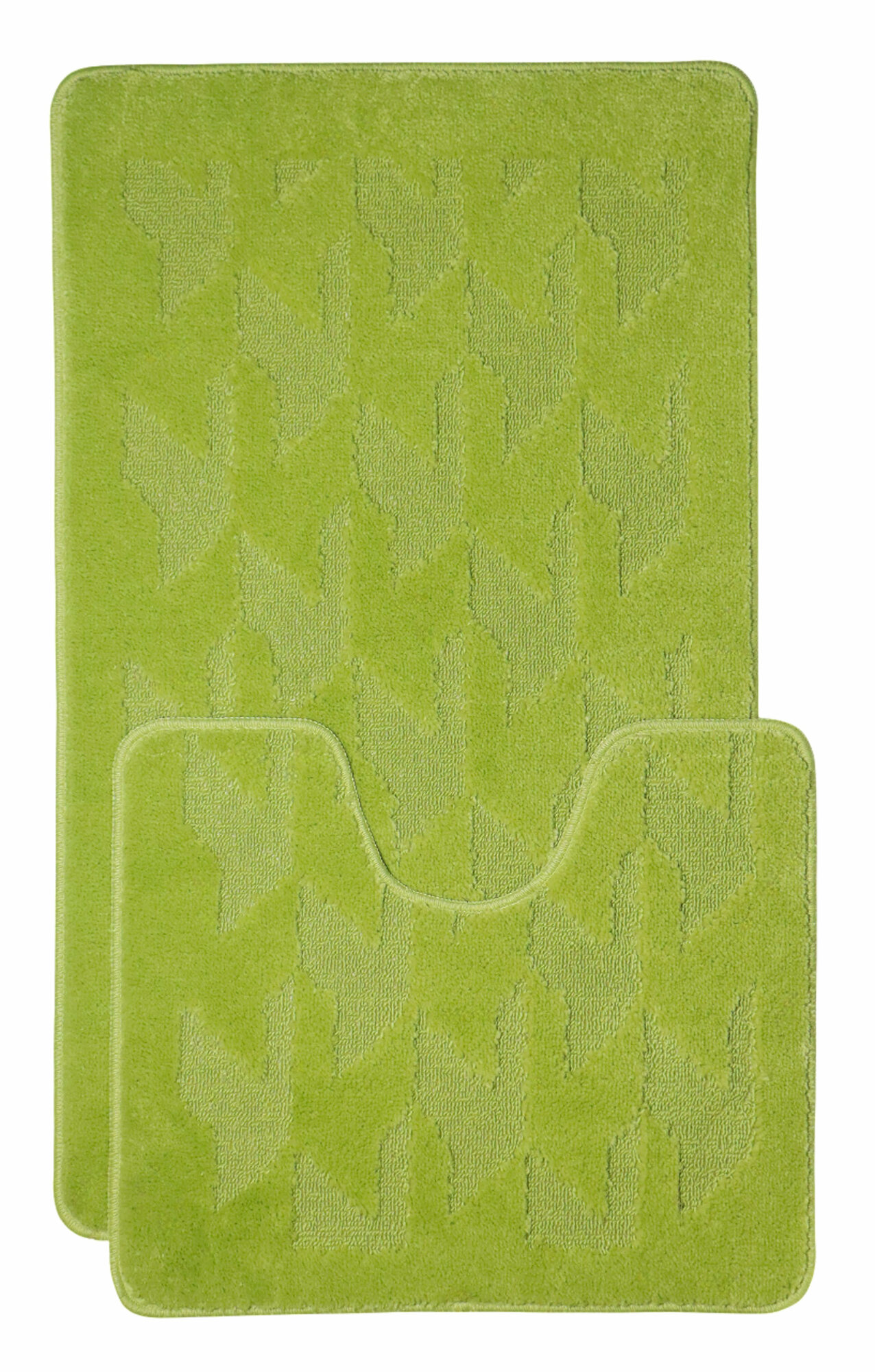 Коврики для ванной и туалета в наборе 100см/60см (50см/60см туалет) одноцветный