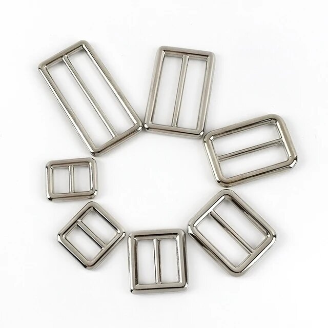 Meetee 10 шт. 12-50 мм регулируемый металлический трехмерный ремень ремешок ползунок Регулировка кольцо пряжки Сделай Сам сумка крючок застежка аксессуар