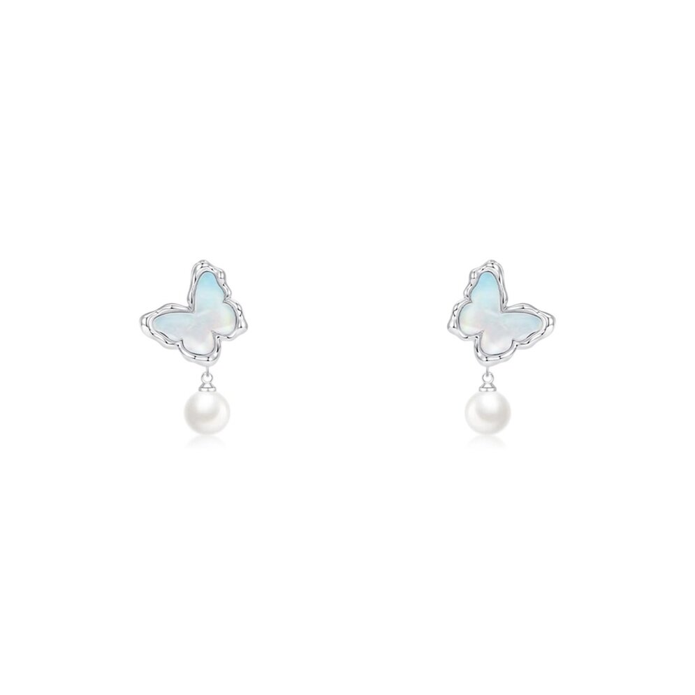 Серьги-гвоздики женские EUA 59429189, серебристые, F EU