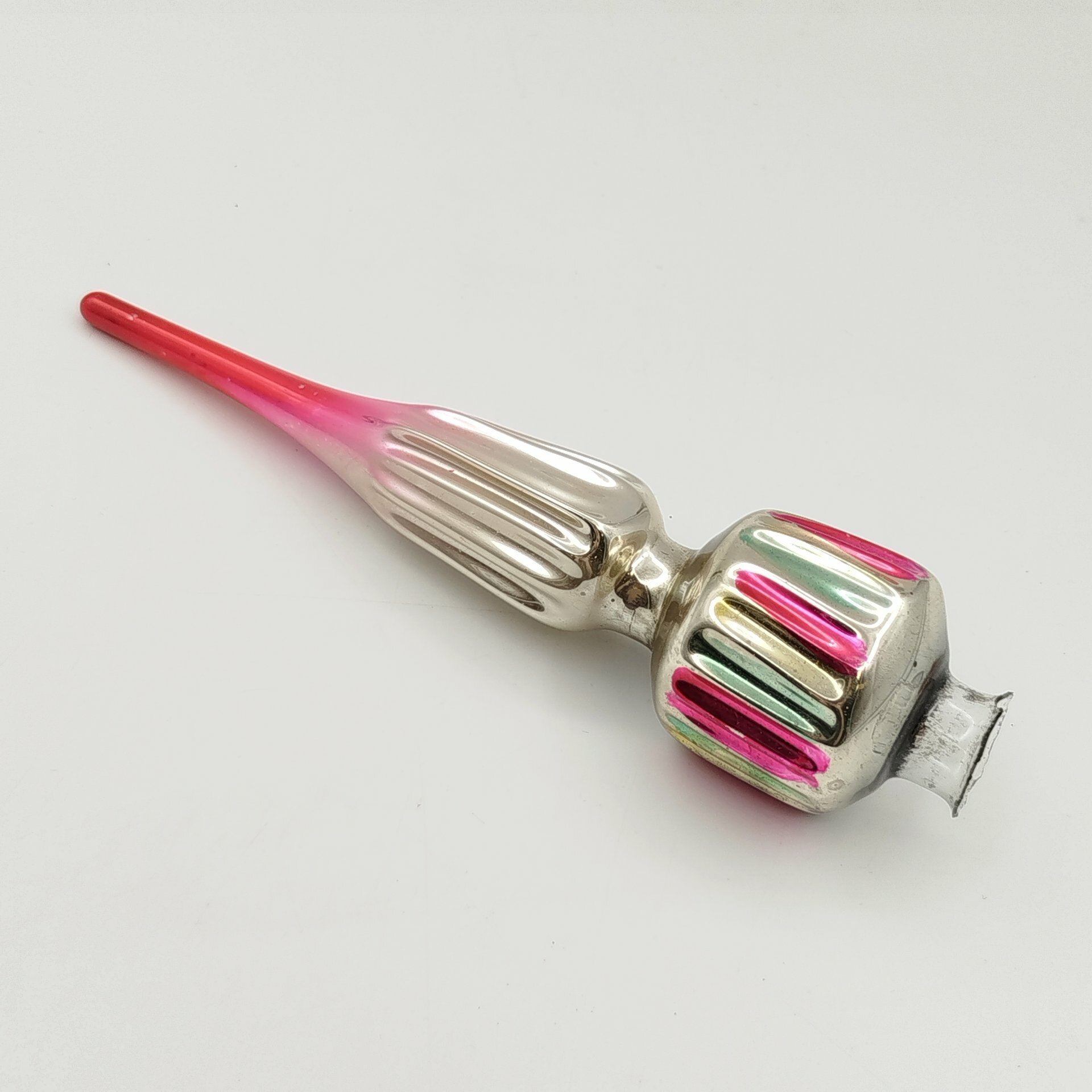 Игрушка елочная "Пика" (навершие/наконечник на елку), стекло, краска, СССР, 1960-1980 гг.