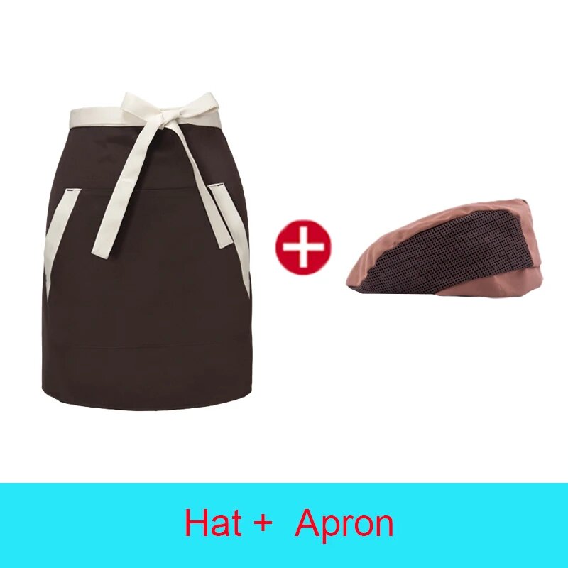 Набор фартуков и шапочек Red DiYi Коричневый, Hat and apron