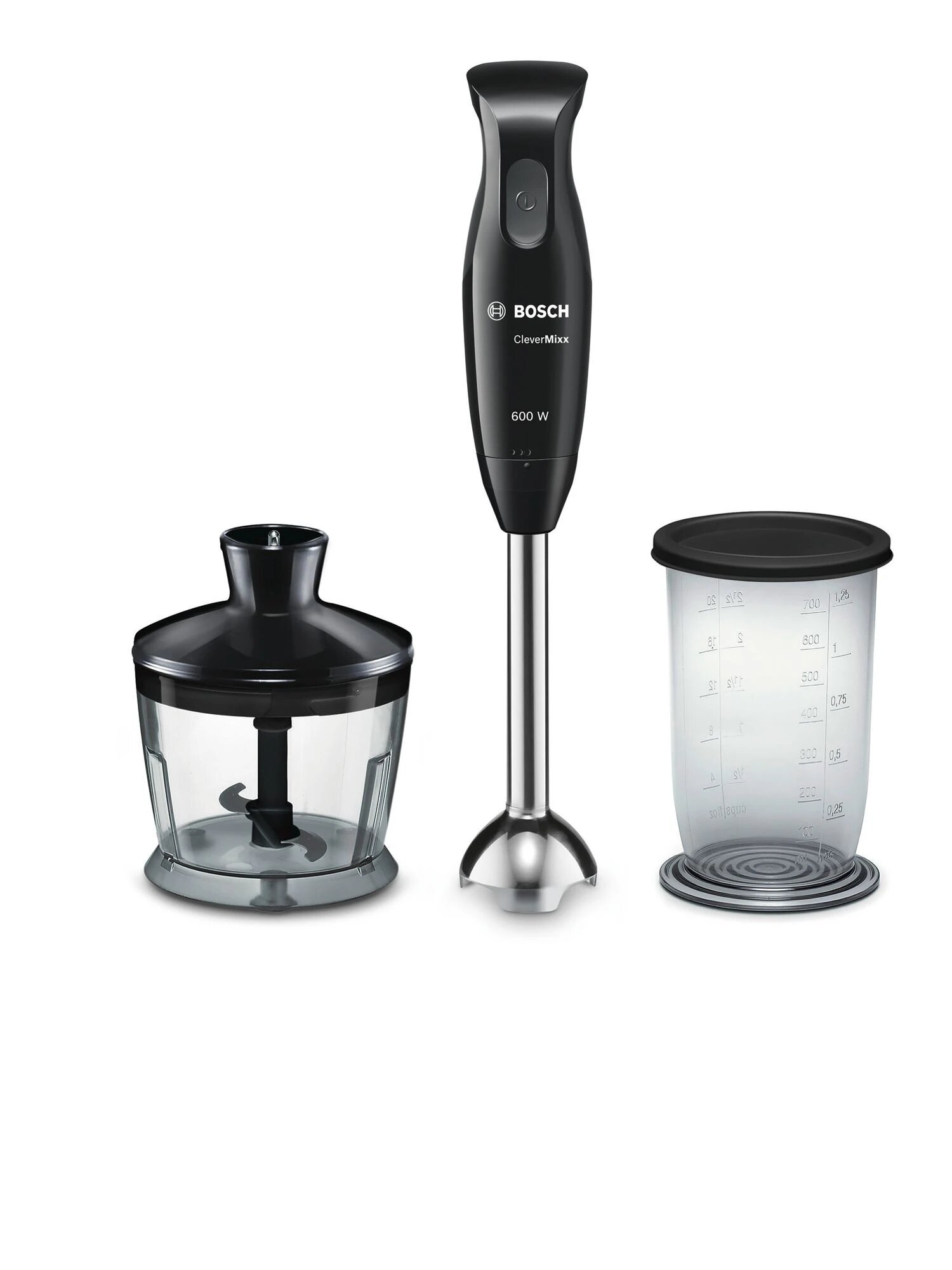 Погружной блендер Bosch MSM2620B, 600 Вт, 1 скорость, черный