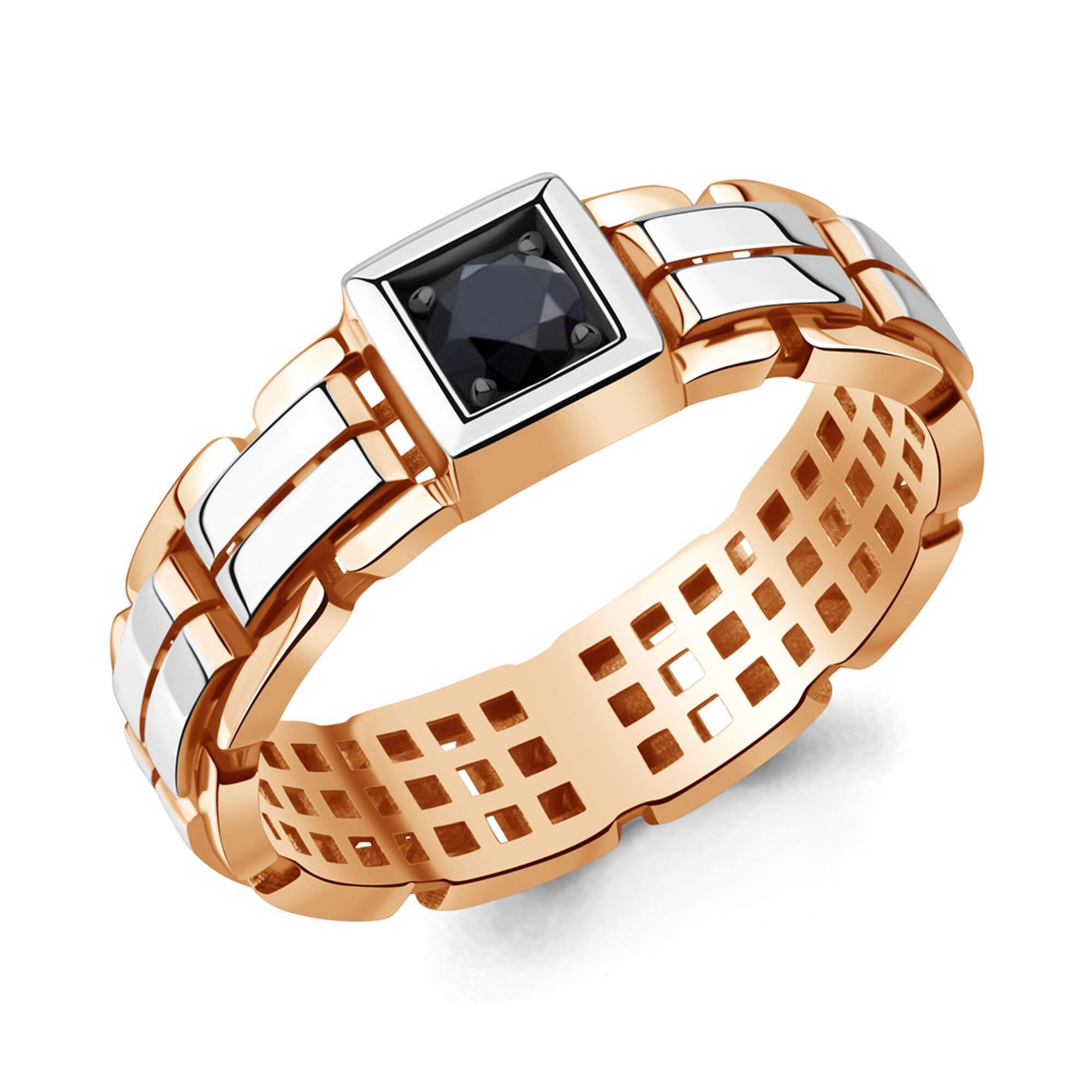 Кольцо, красное золото, 585 проба, бриллиант