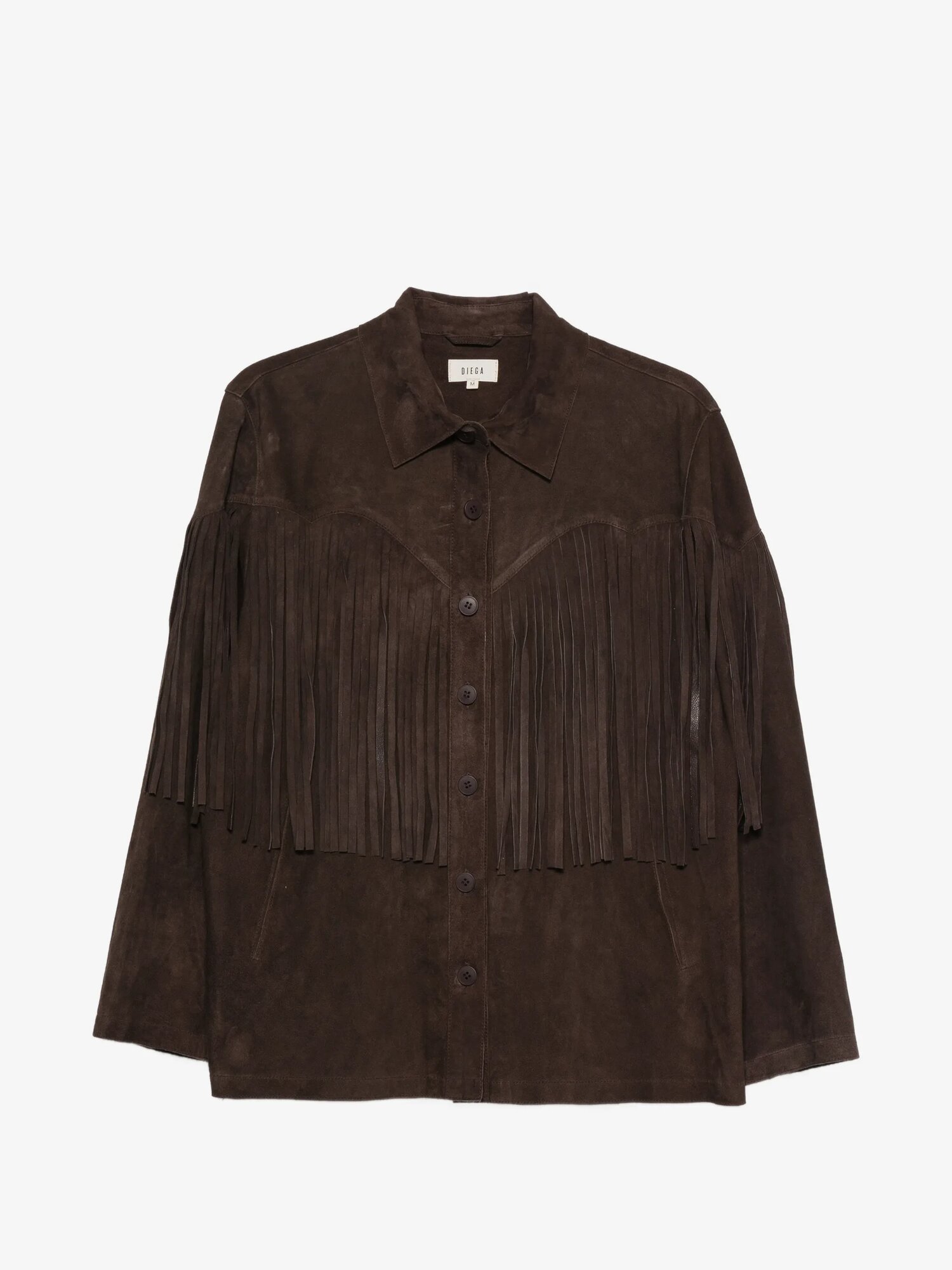 Рубашка Fringed-detail suede shirt