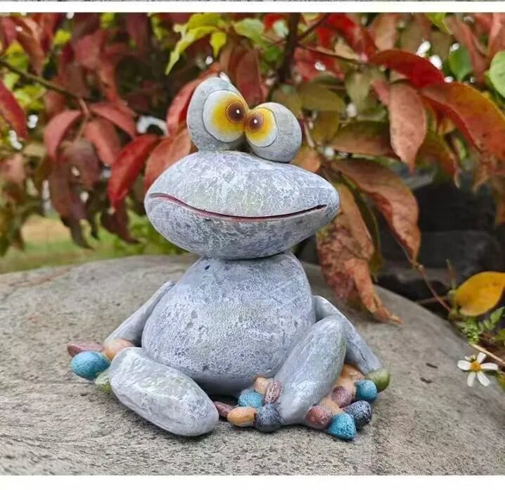 Фигурка садовая из полирезината, 9*14*8 см, светло-серая