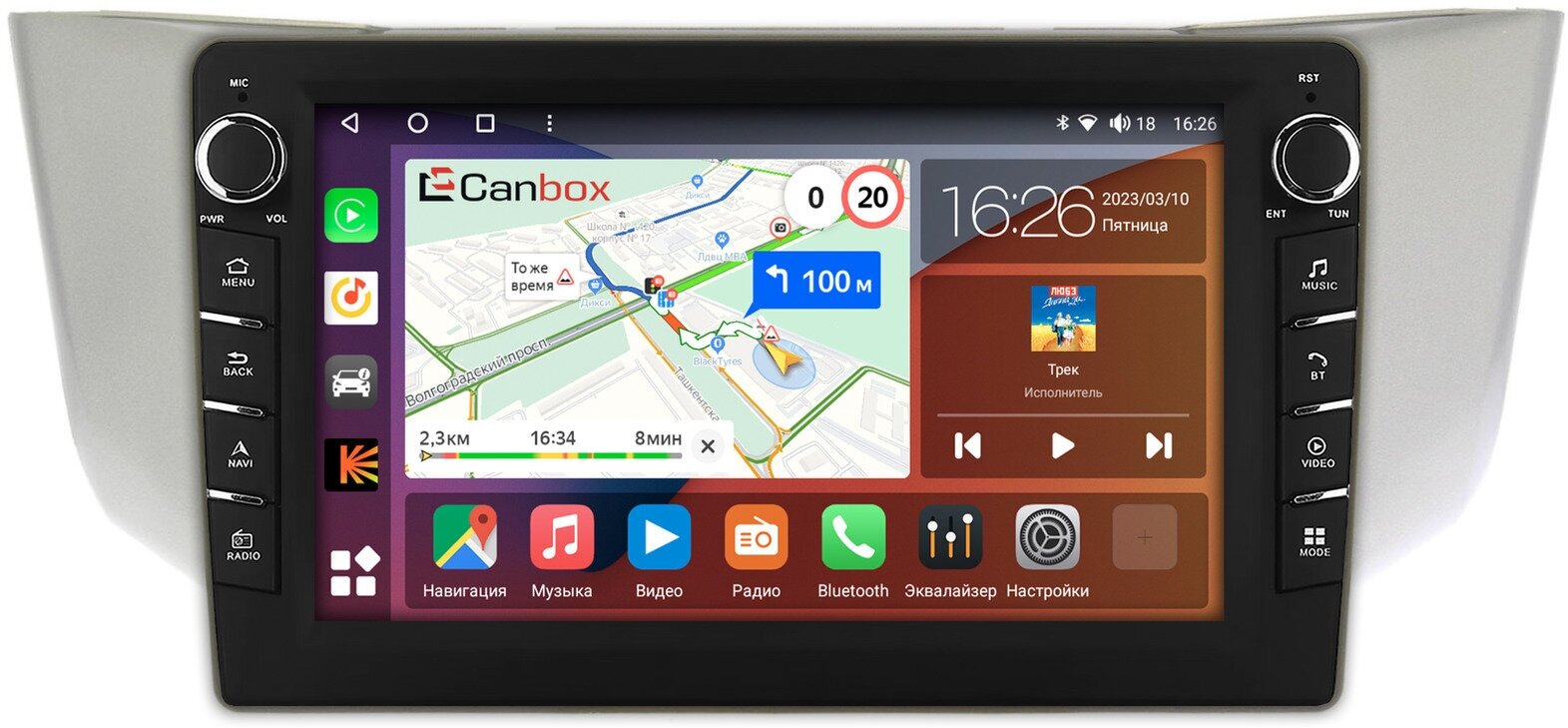 Штатная магнитола Lexus RX 300, RX 330, RX 350, RX 400h 2003-2009 Canbox H-Line 7832-9161 Android 10 (4G-SIM, 4/32, DSP, IPS) С крутилками