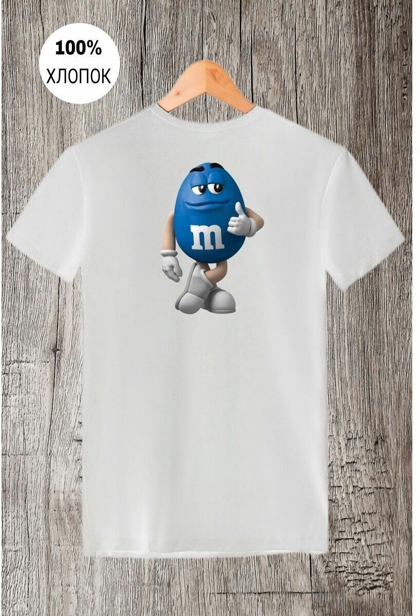 Футболка M&Ms Конфеты Желтый Красный Синий