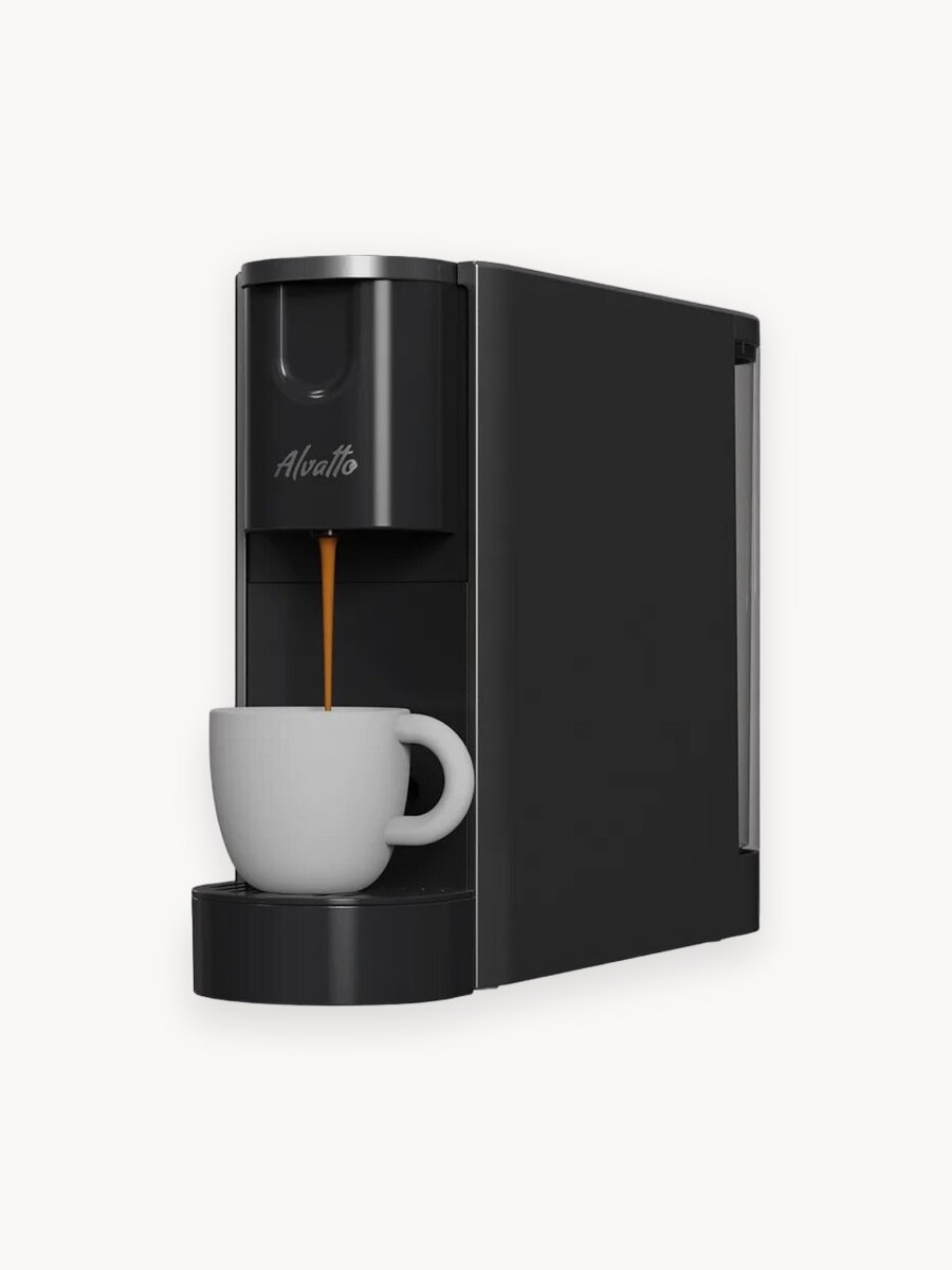 Капсульная кофемашина Alvatto Solo для Nespresso Original, с автоотключением и программируемым объемом, графит