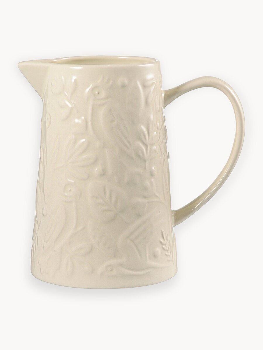 Кувшин для воды молока Birds of Paradise 980 мл кремовый, Liberty Jones, CZ-LJ-JG-CR-980