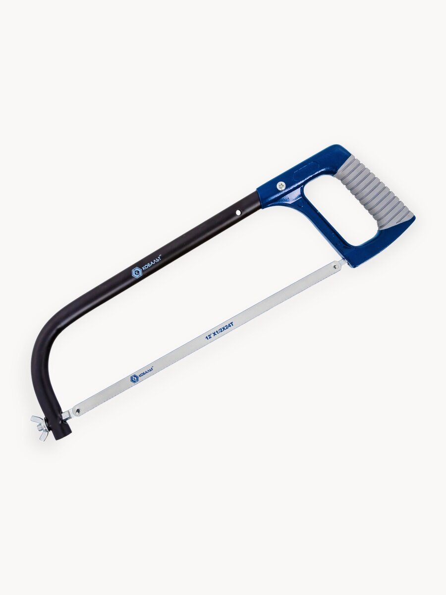 Ножовка по металлу кобальт 250 - 300 мм алюминиевая рукоятка, металлическая рамка (246-500)