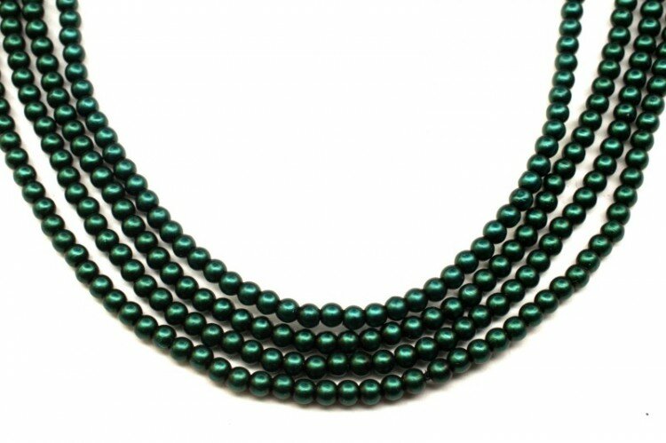 Жемчуг Preciosa, цвет 70135 матовый изумруд, 2мм, 10шт