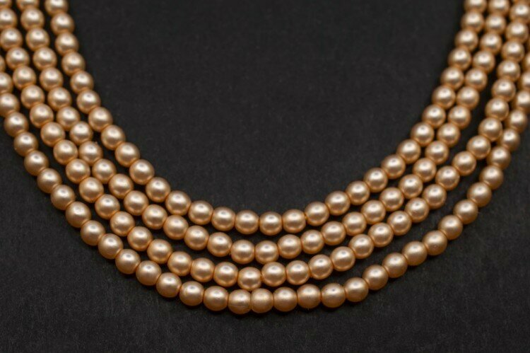 Жемчуг Preciosa, цвет 70114 матовый молочный, 3мм, 10шт