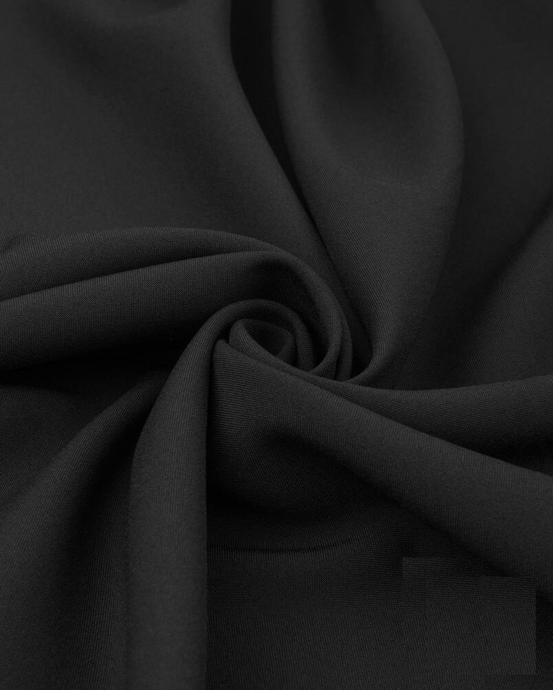 Ткань Габардин. Цвет черный, плотность 160 гр./м2, 100% пэ. Готовый отрез 3*1,5м.