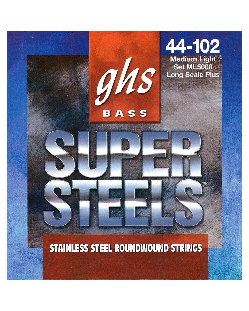 Струны для бас-гитары GHS Super Steels ML5000 44-102