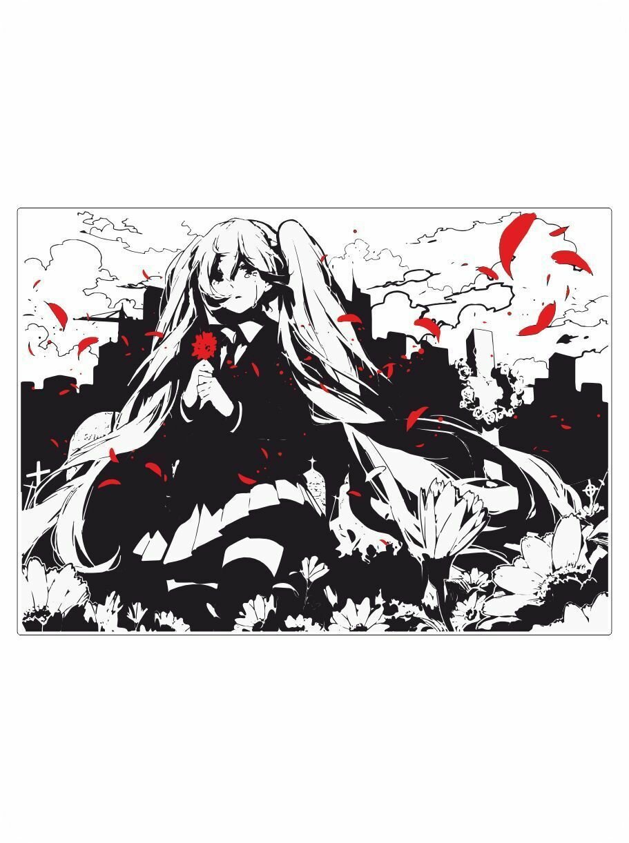 Наклейки интерьерные на стену для декора - Аниме, арт, герой, anime art, manga