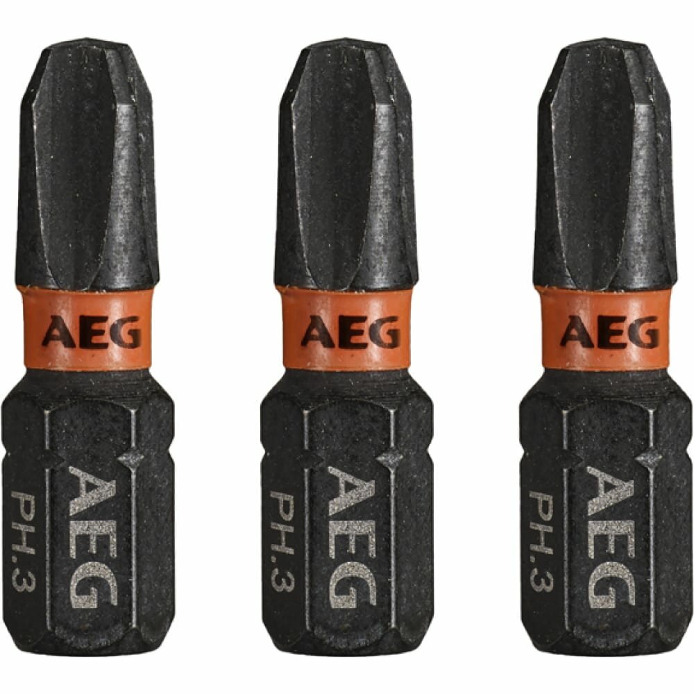 Биты ударные AAK253PH3 (3 шт; PH3; 25 мм) AEG 4932479169, с ударными шуруповертами — фото 1