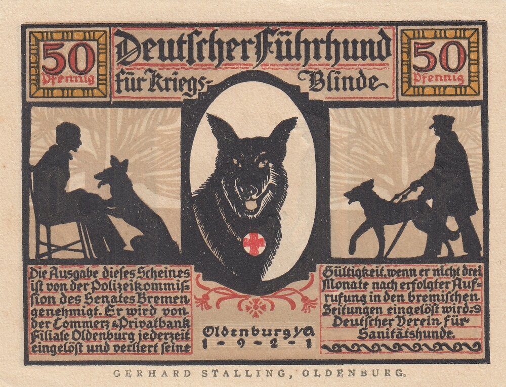 Германия (Веймарская Республика) Ольденбург 50 пфеннигов 1921 г. (№4) (2)