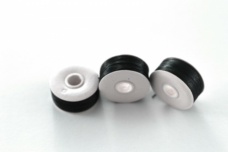 Нить для бисера NYMO, размер D, длина около 59м, цвет black черный, нейлон, 1030-080, 1шт