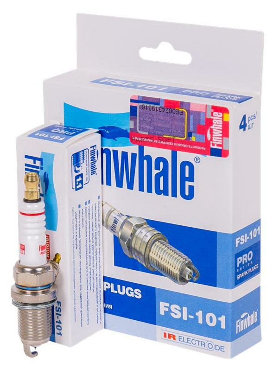 FSI101 FINWHALE Свечи зажигания для Toyota Camry 30/40 (2.4), Finwhale FSI101, 90919-01210 / IFR6T11 / SK20R11, иридий, 4шт