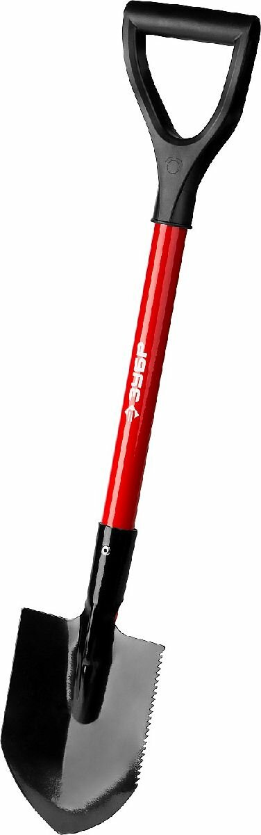 Автомобильная лопата ЗУБР стальной черенок диаметр 32 мм толщина полотна 1 5 мм размер 210х155х840 мм
