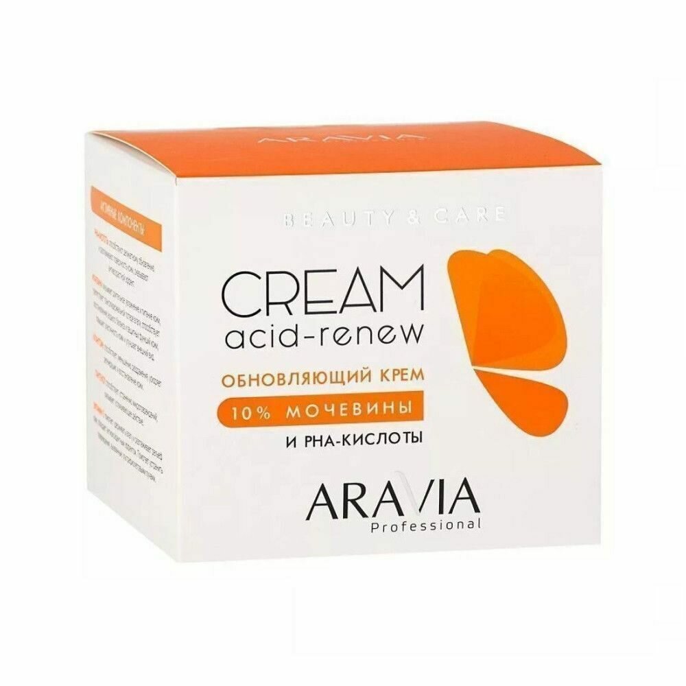Обновляющий крем ARAVIA Acid-Renew Cream, с PHA и мочевиной, увлажняющий, 550 мл